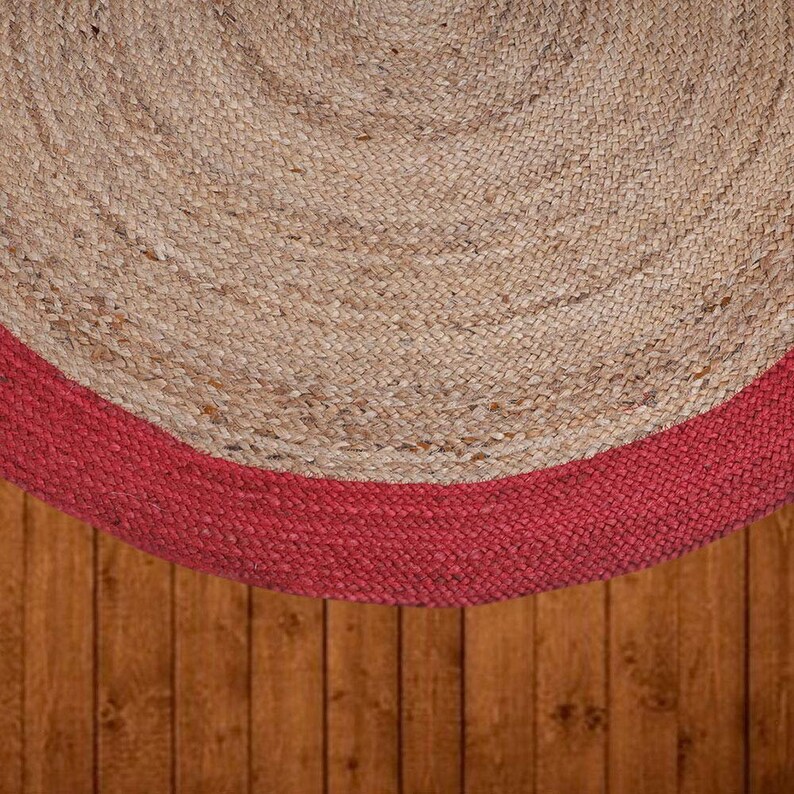 Beautiful Handmade Braided Bohemian Hippie Red Color Jute Area - Etsy