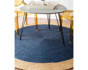 Blue Circle Rug | Etsy