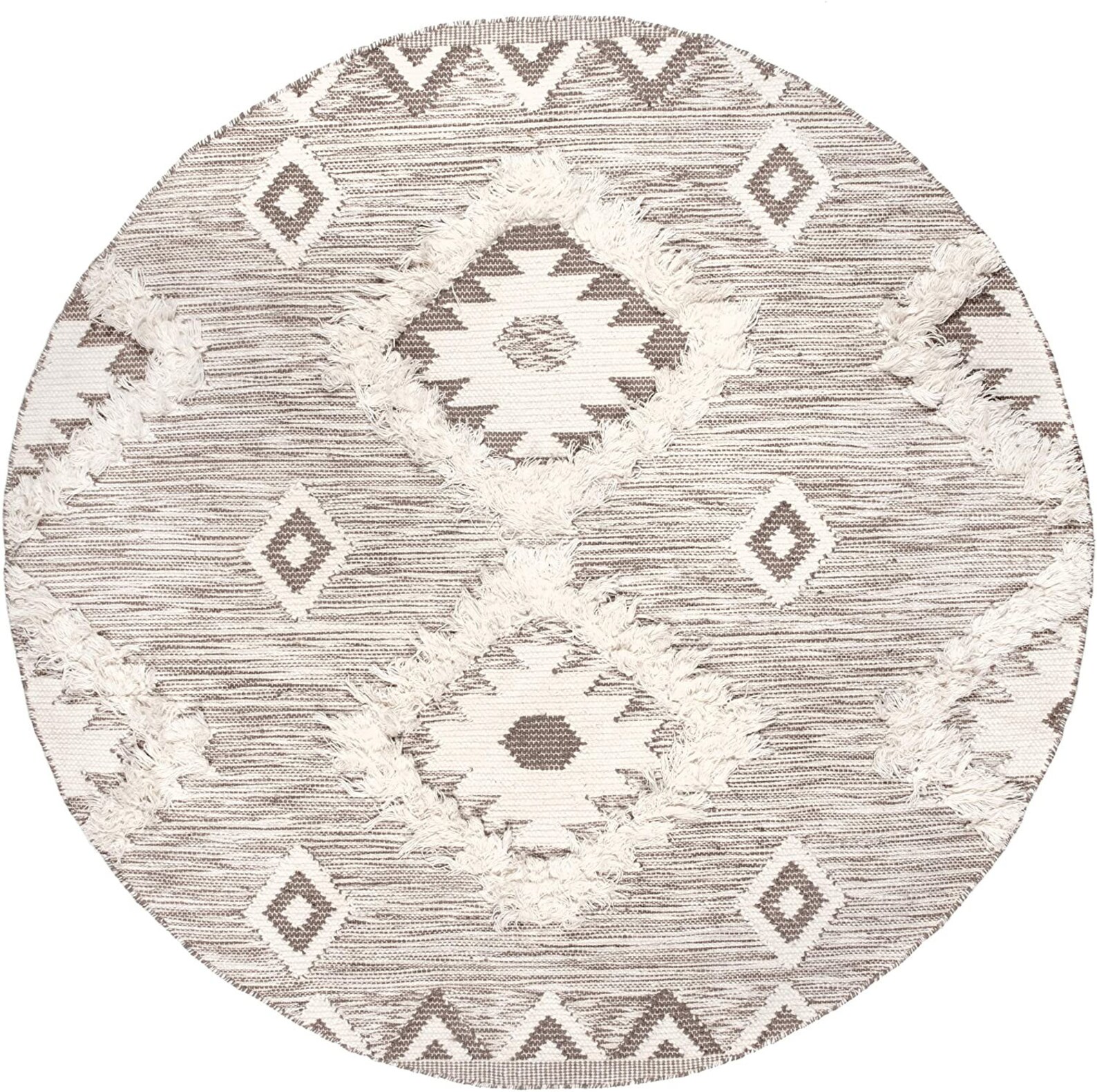 Indian Handmade Beautiful Beige Color Wool Round Rug Home - Etsy
