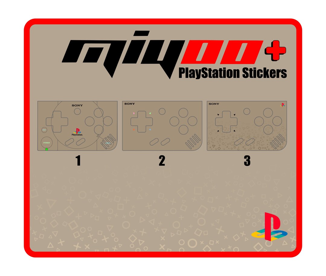 Playstation Front Sticker Miyoo PLUS (buttons Not Included,device Not ...