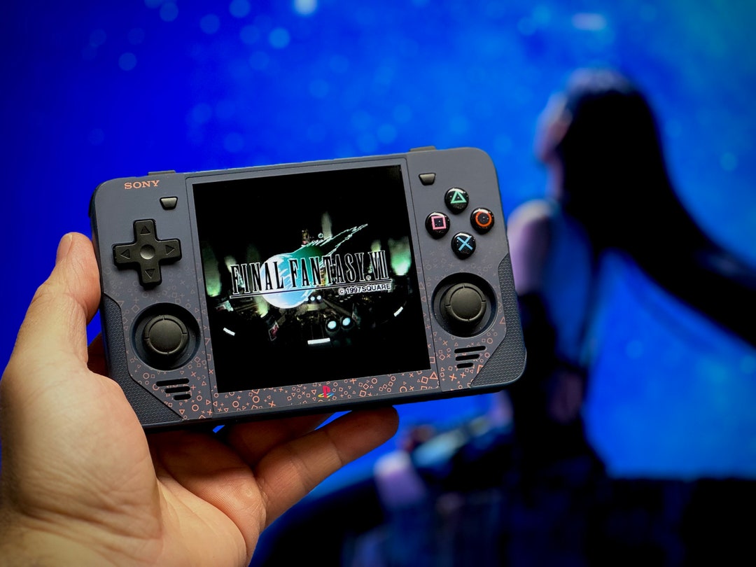 RGB30 POWKIDDY Playstation Dark Blue Skin Stickers (only Stickers, No ...