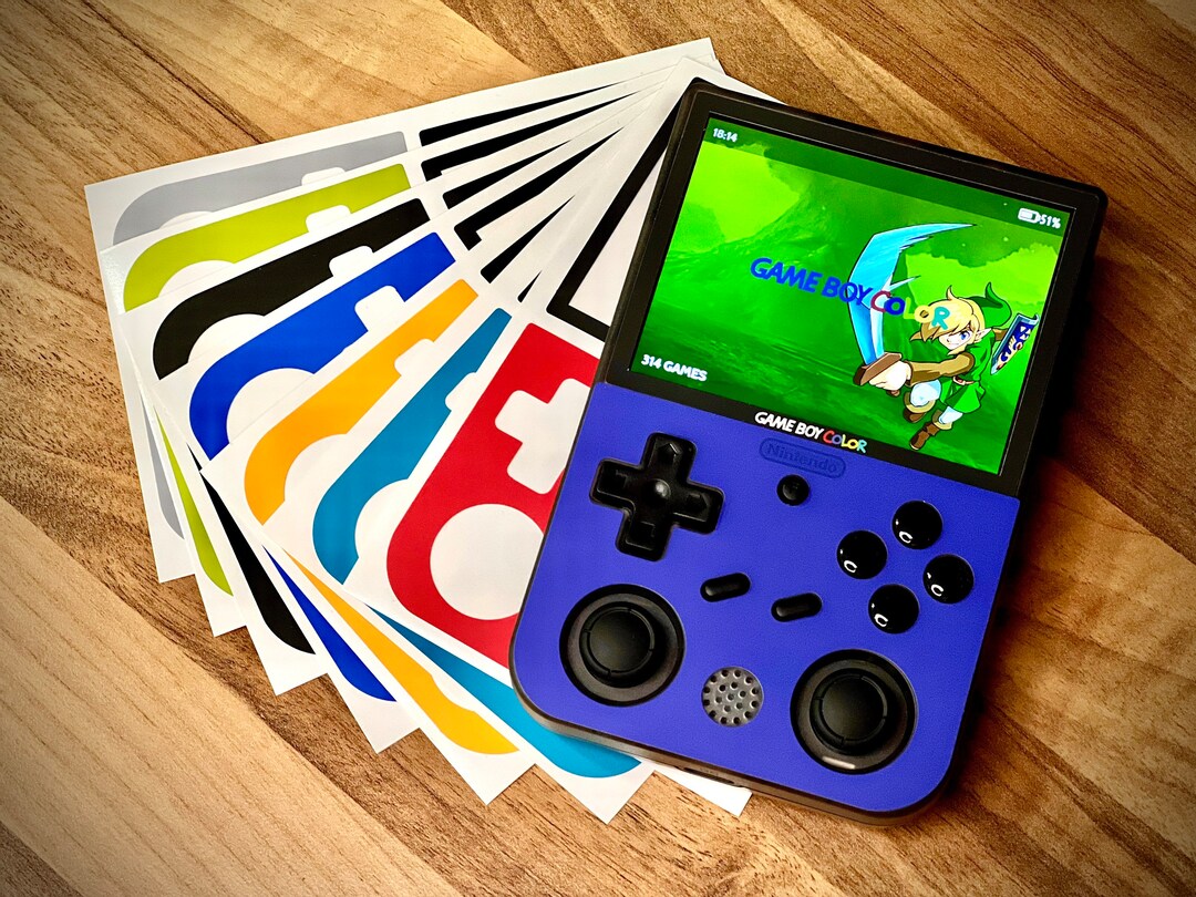 RG353V Gameboy Colors Front Stickers (NO BUTTONS Only Stickers! Device ...