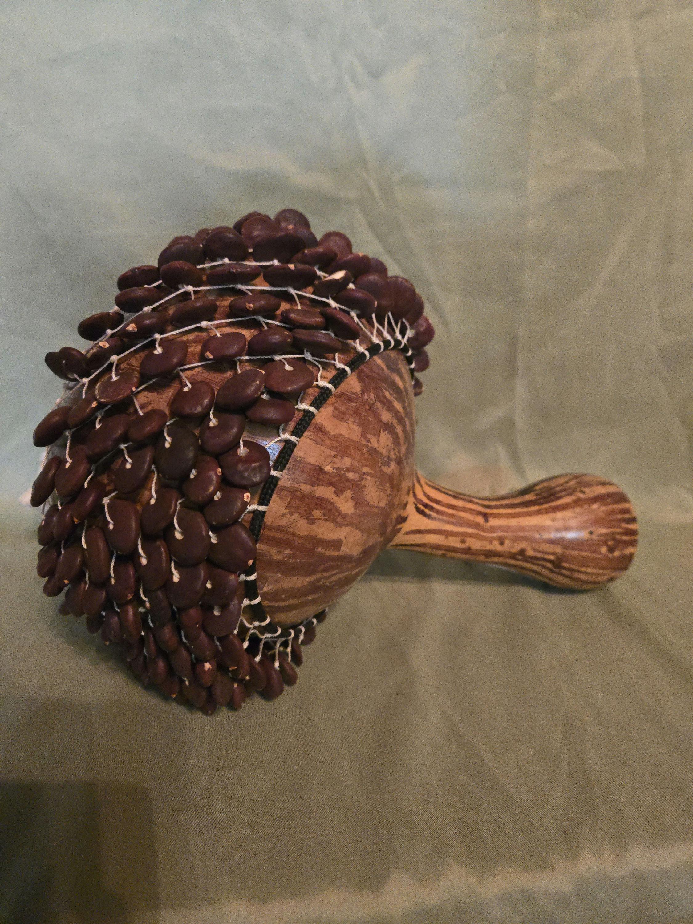 Large African Seed Handheld Shekere Gourd Shell Rattle Musical Shaker ...