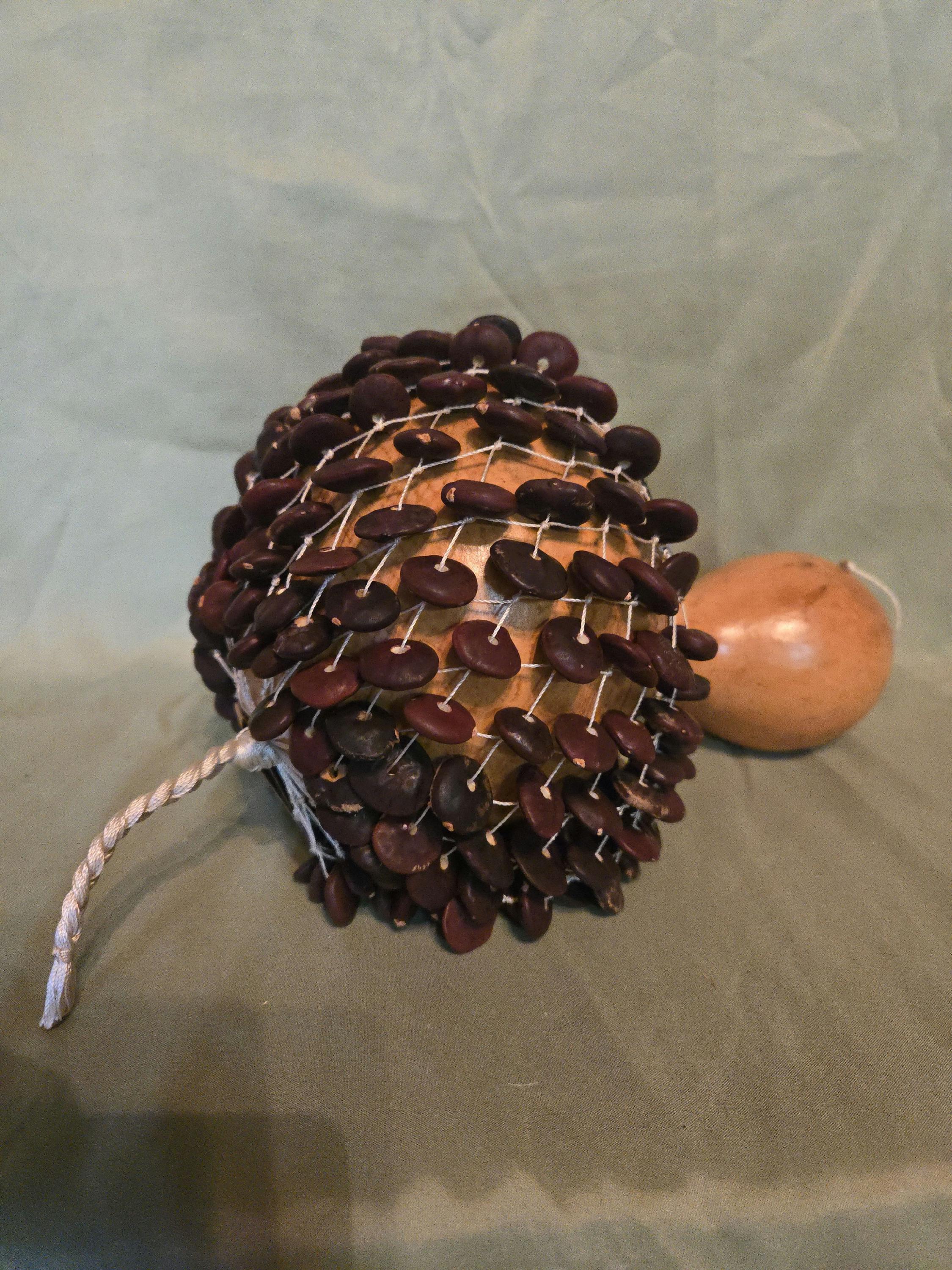 Large African Seed Handheld Shekere Gourd Shell Rattle Musical Shaker ...