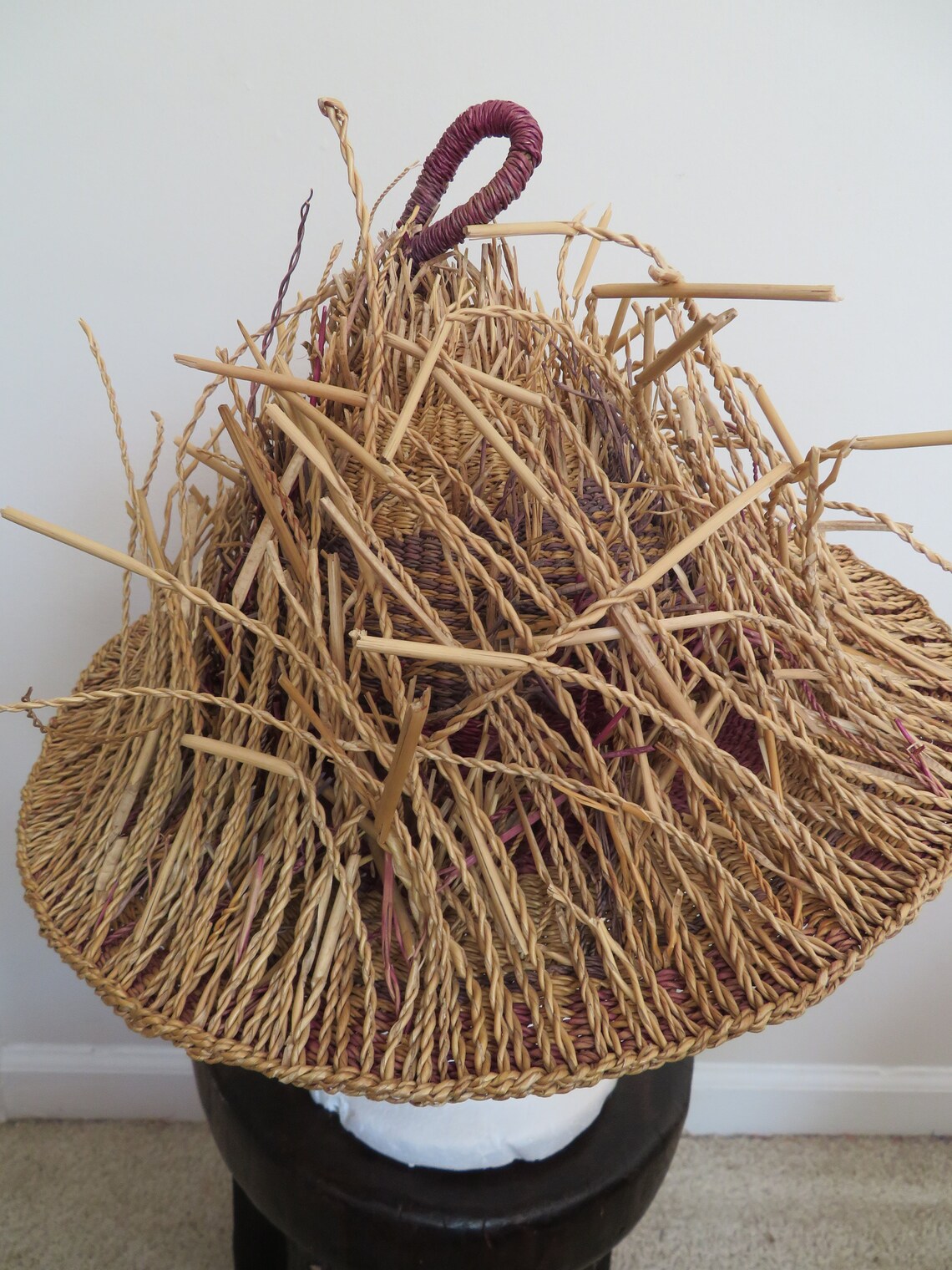 Unique Rare Woven African Straw Grass Hat - Etsy