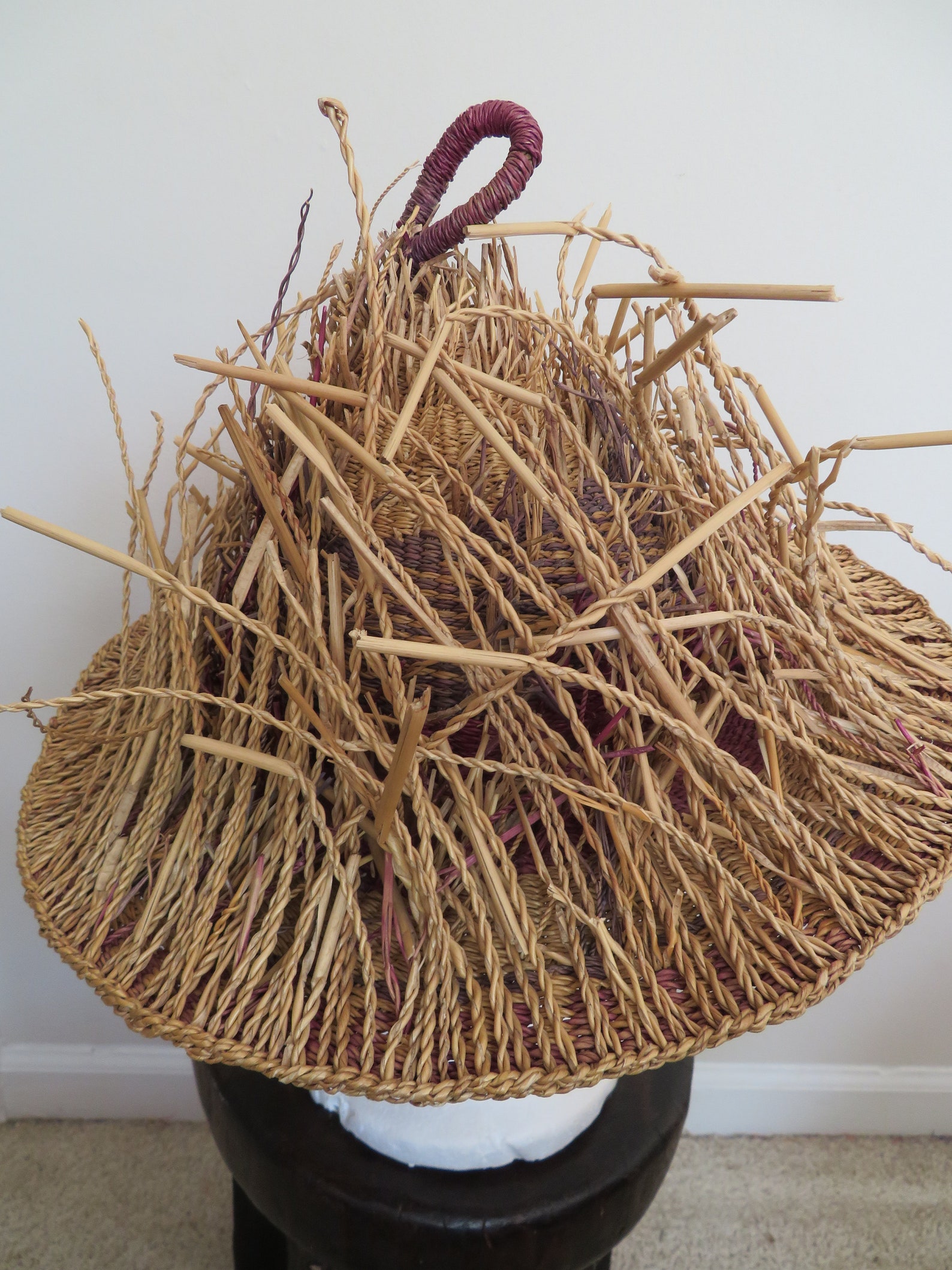 Unique Rare Woven African Straw Grass Hat - Etsy