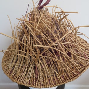 Unique Rare Woven African Straw Grass Hat - Etsy