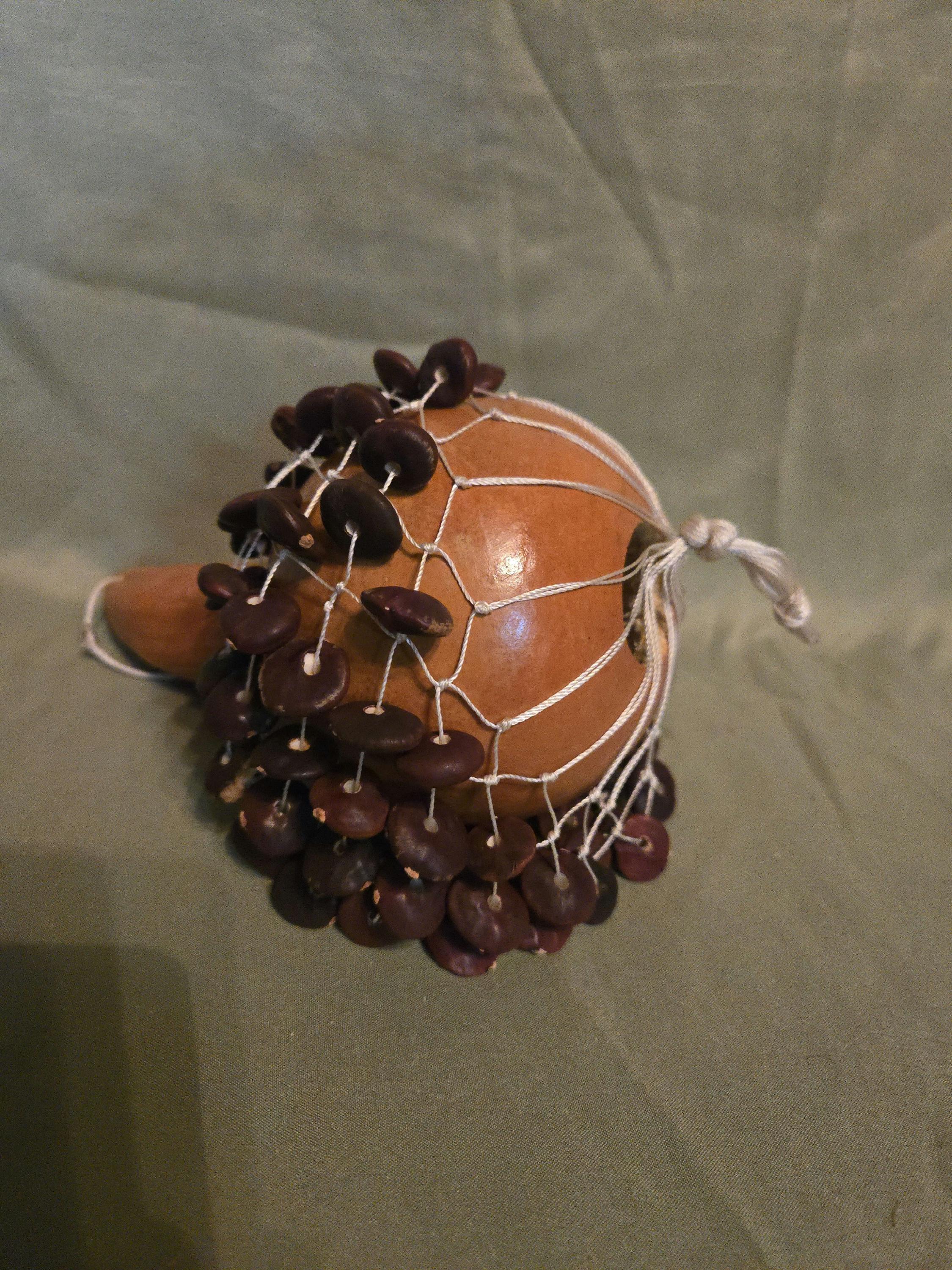 Large African Seed Handheld Shekere Gourd Shell Rattle Musical Shaker ...