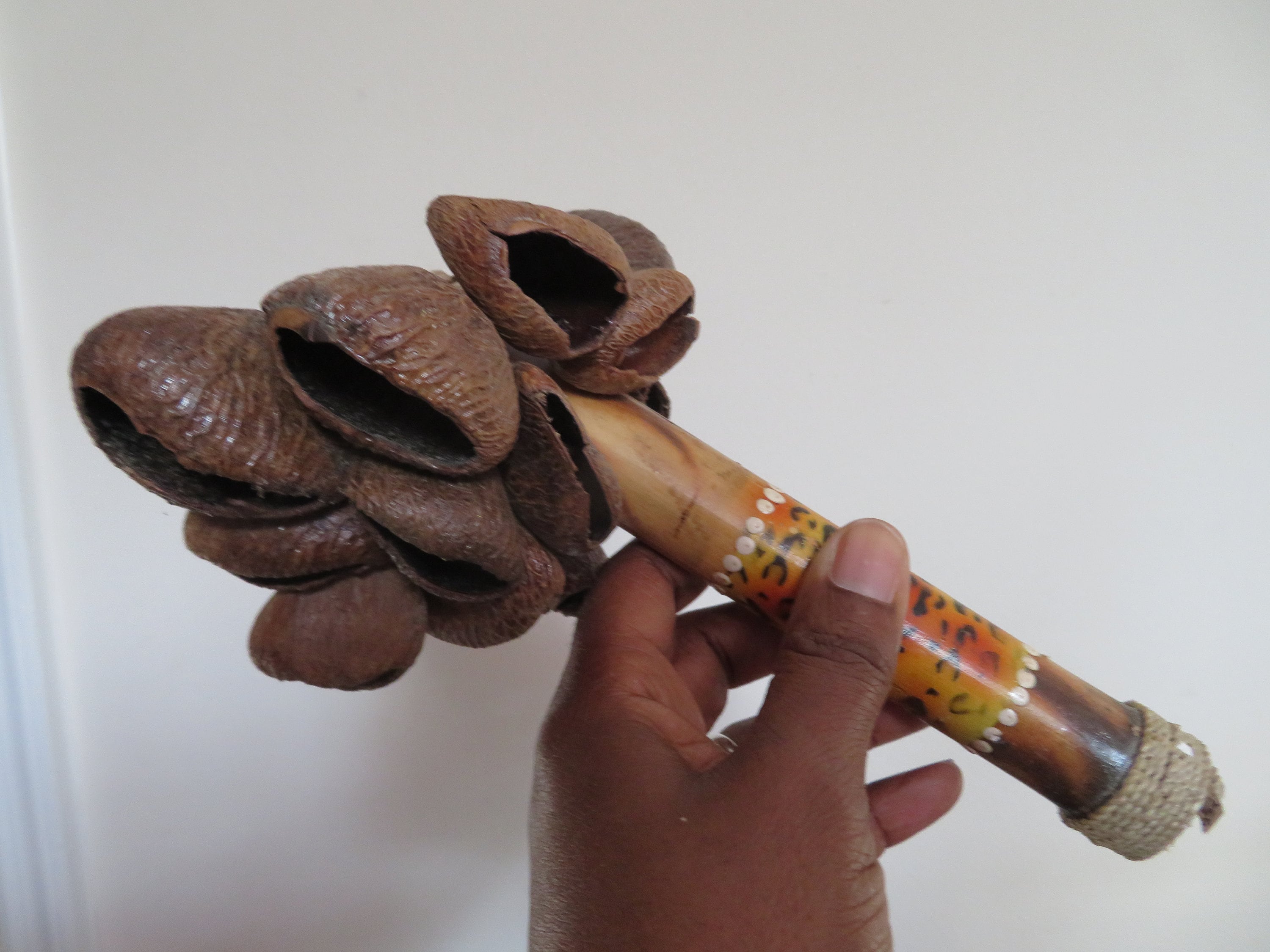 Juneteenth Authentic African Natural Nut Shell Musical Instrument Hand ...