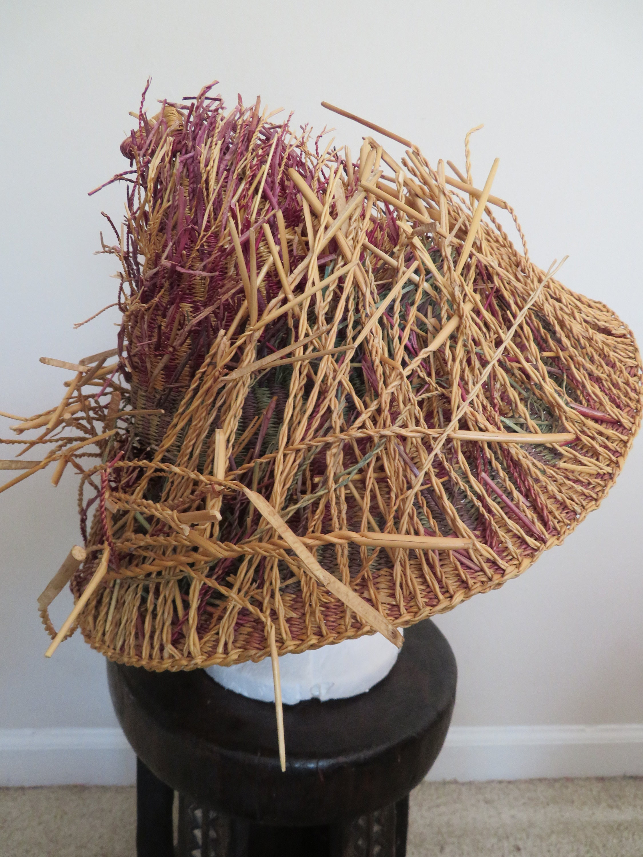 Unique Rare Woven African Straw Grass Hat - Etsy