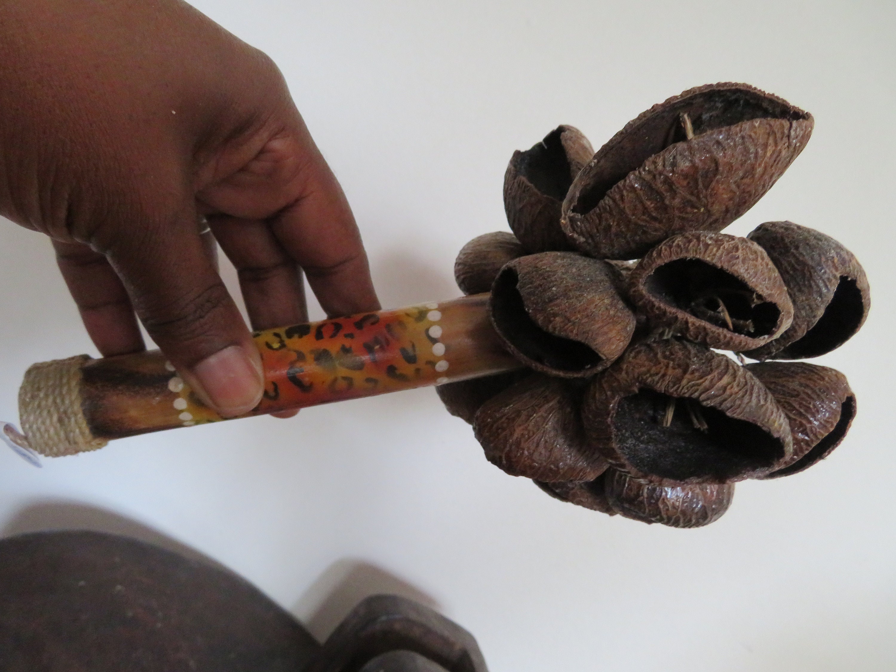 Juneteenth Authentic African Natural Nut Shell Musical Instrument Hand ...