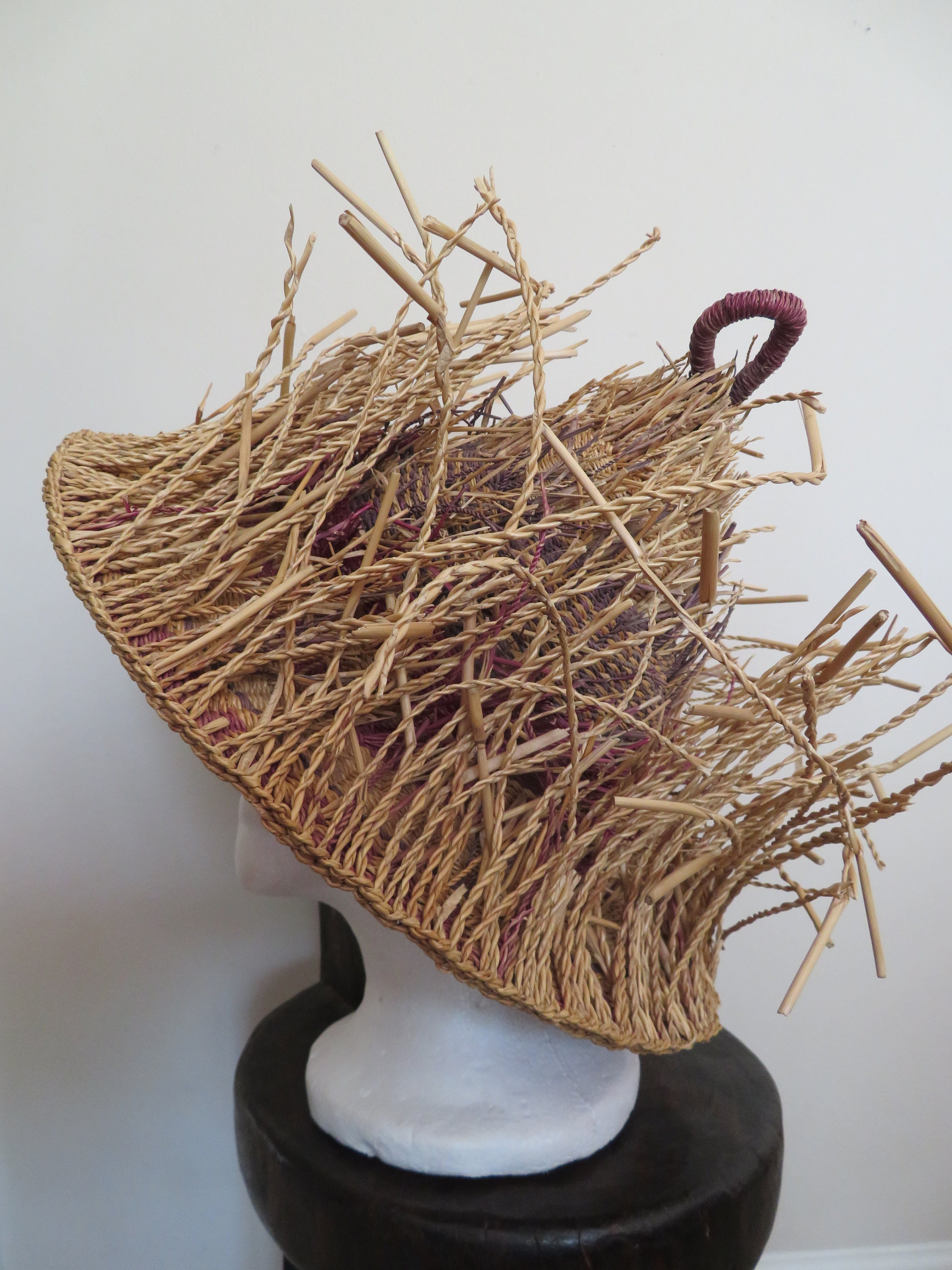 Unique Rare Woven African Straw Grass Hat - Etsy