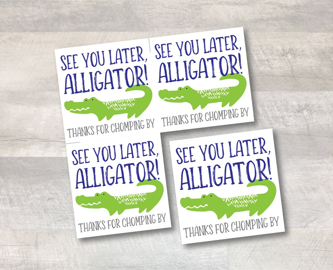 Oh Snap Crocodile Party Printable Favor Tags - 3"x3" | Digital File - Etsy