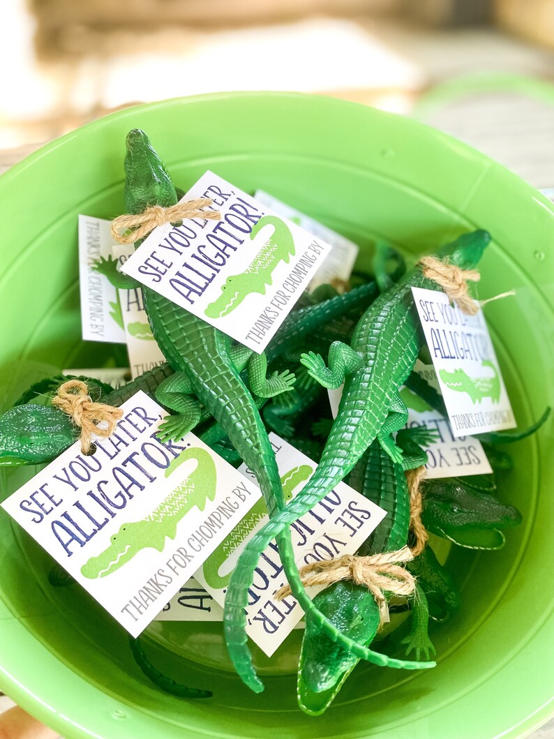 Oh Snap Crocodile Party Printable Favor Tags - 3"x3" | Digital File - Etsy