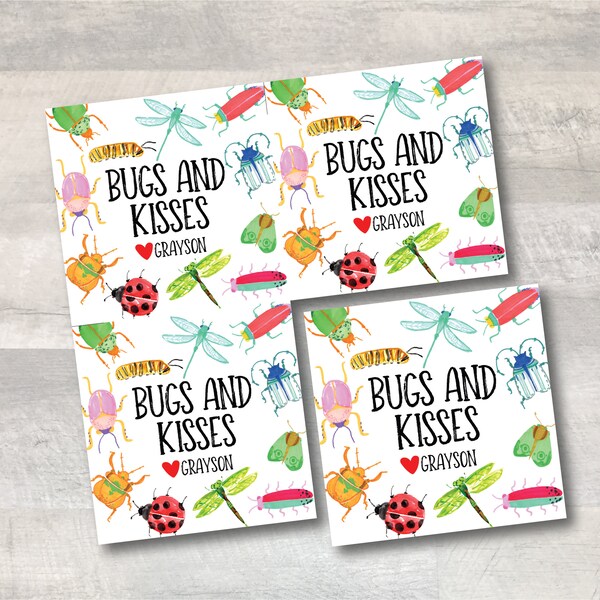 Bugs and Kisses Printable - Etsy