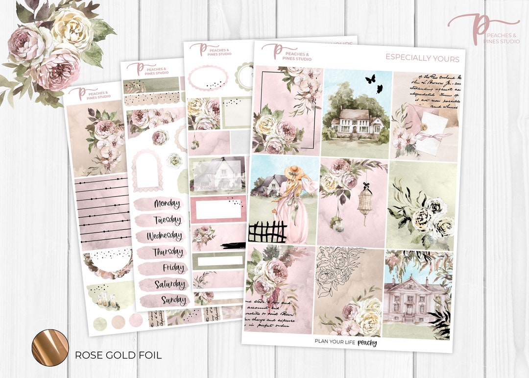 Especially Yours Vertical Planner Stickers Erin Condren Stickers FOILED ...