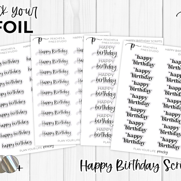 Happy Birthday Script Font Functional - Etsy