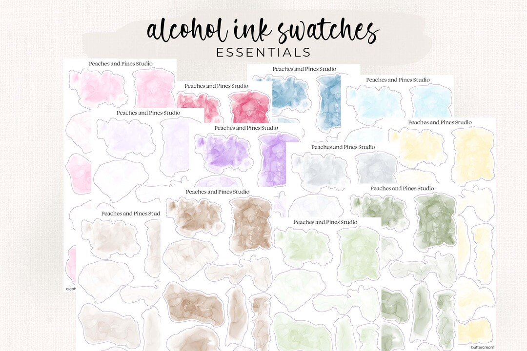 Alcohol Ink Swatches - Essential Colors - Layering | Planning Planner ...