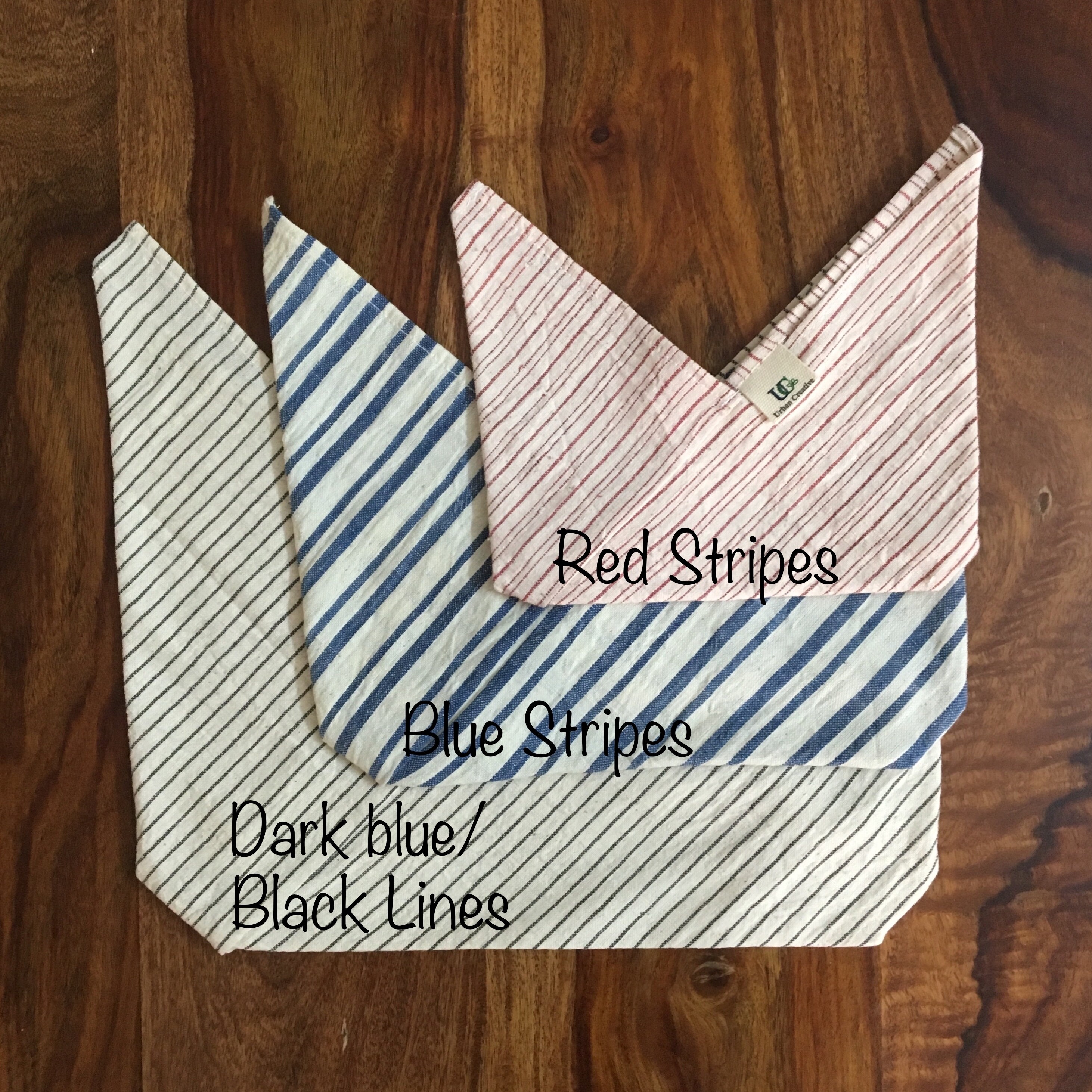 Set of 3 Organic Cotton Bento Bags in Indian heirloom cotton | Etsy