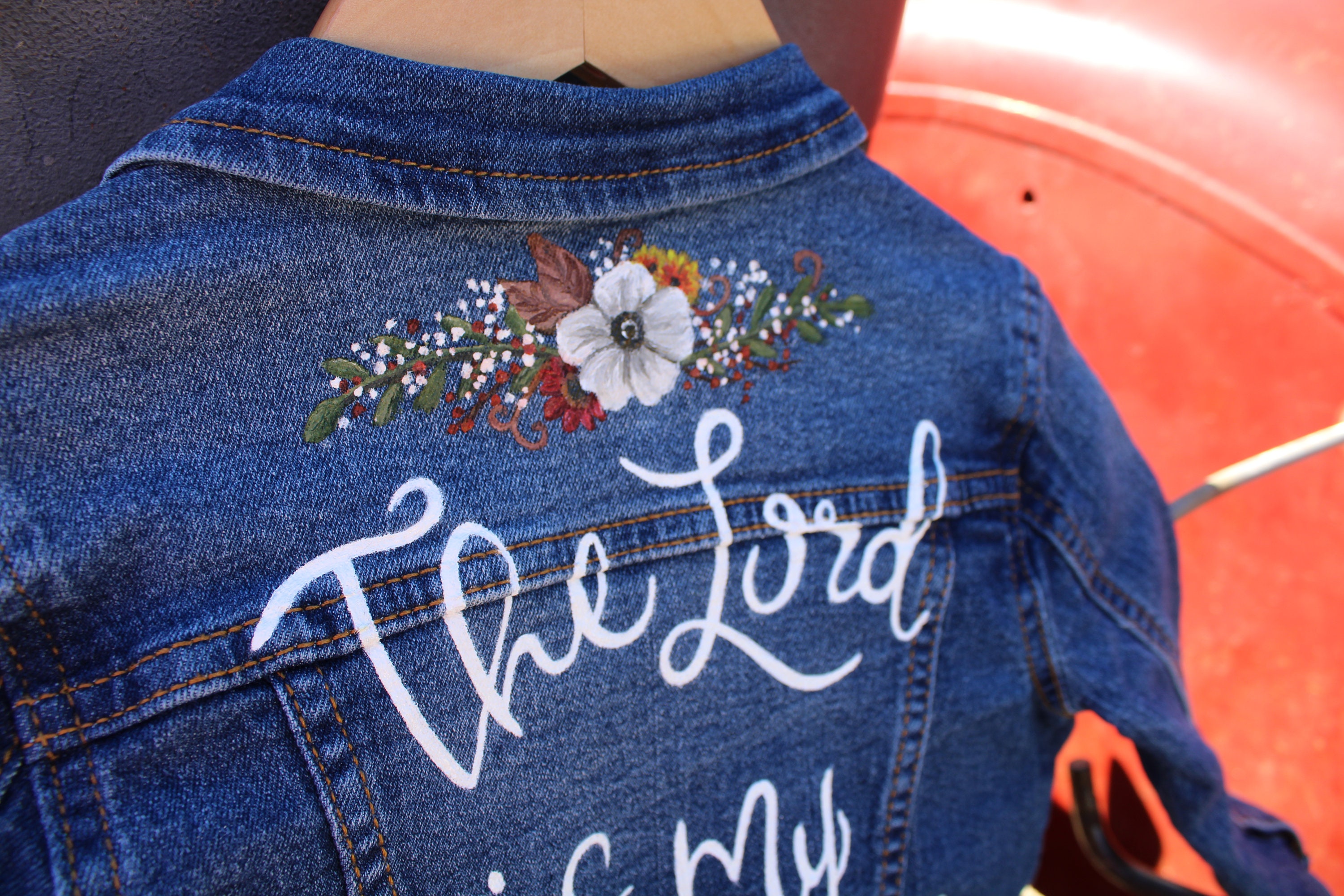 Hand Painted ~ Toddler Girl Jacket ~ the Lord is My Shepherd ~ Autumn ...