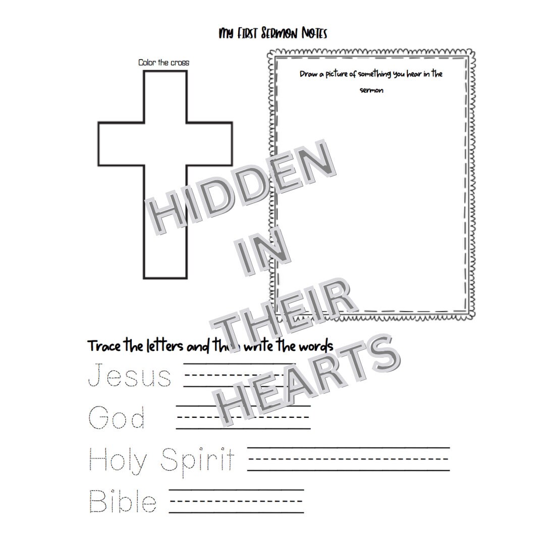 My First Sermon Notes - Etsy