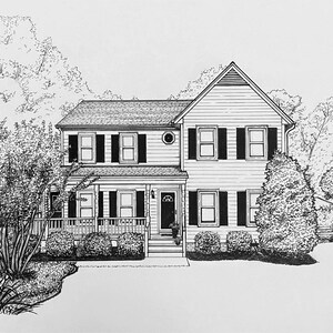 Custom Pen & Ink House Drawing - Etsy