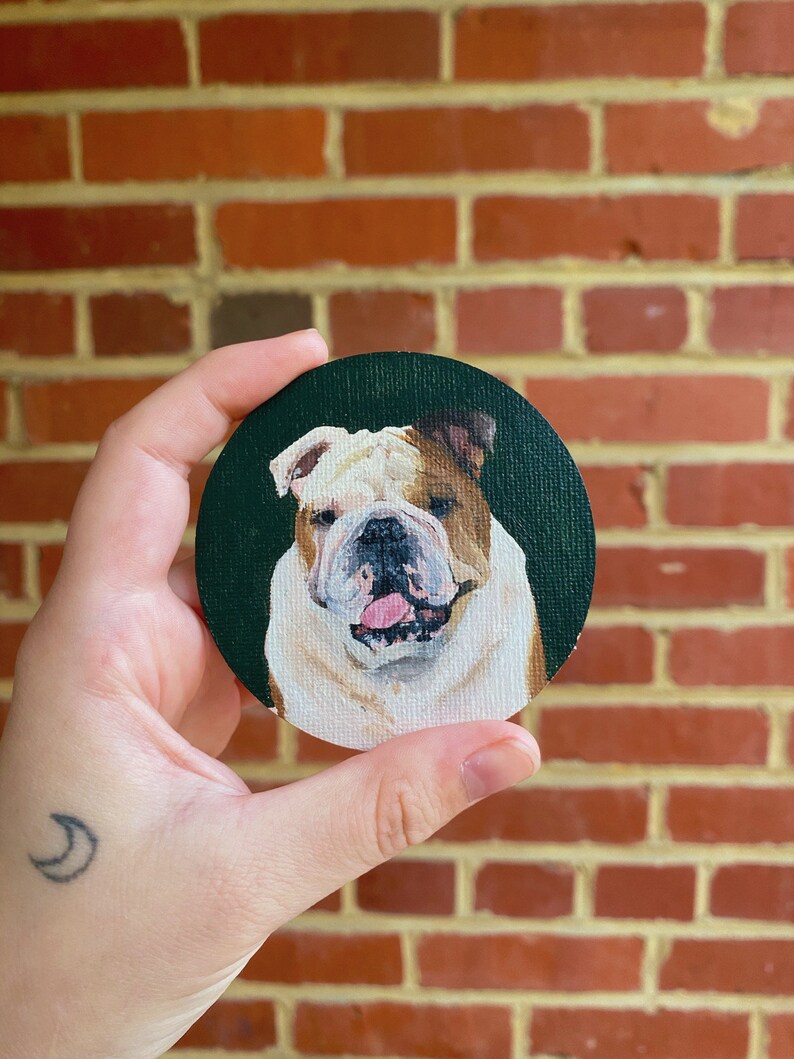 Mini Pet Portrait Magnet Painting - Etsy