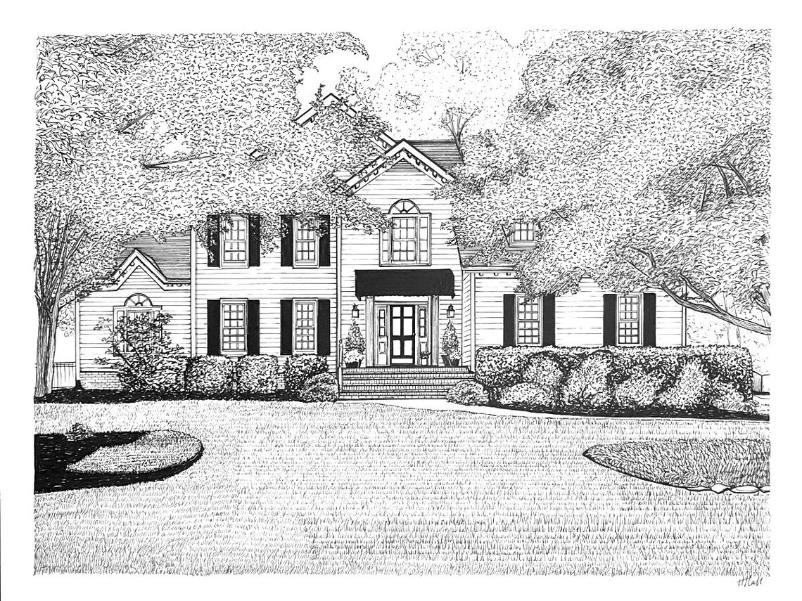 Custom Pen & Ink House Drawing - Etsy