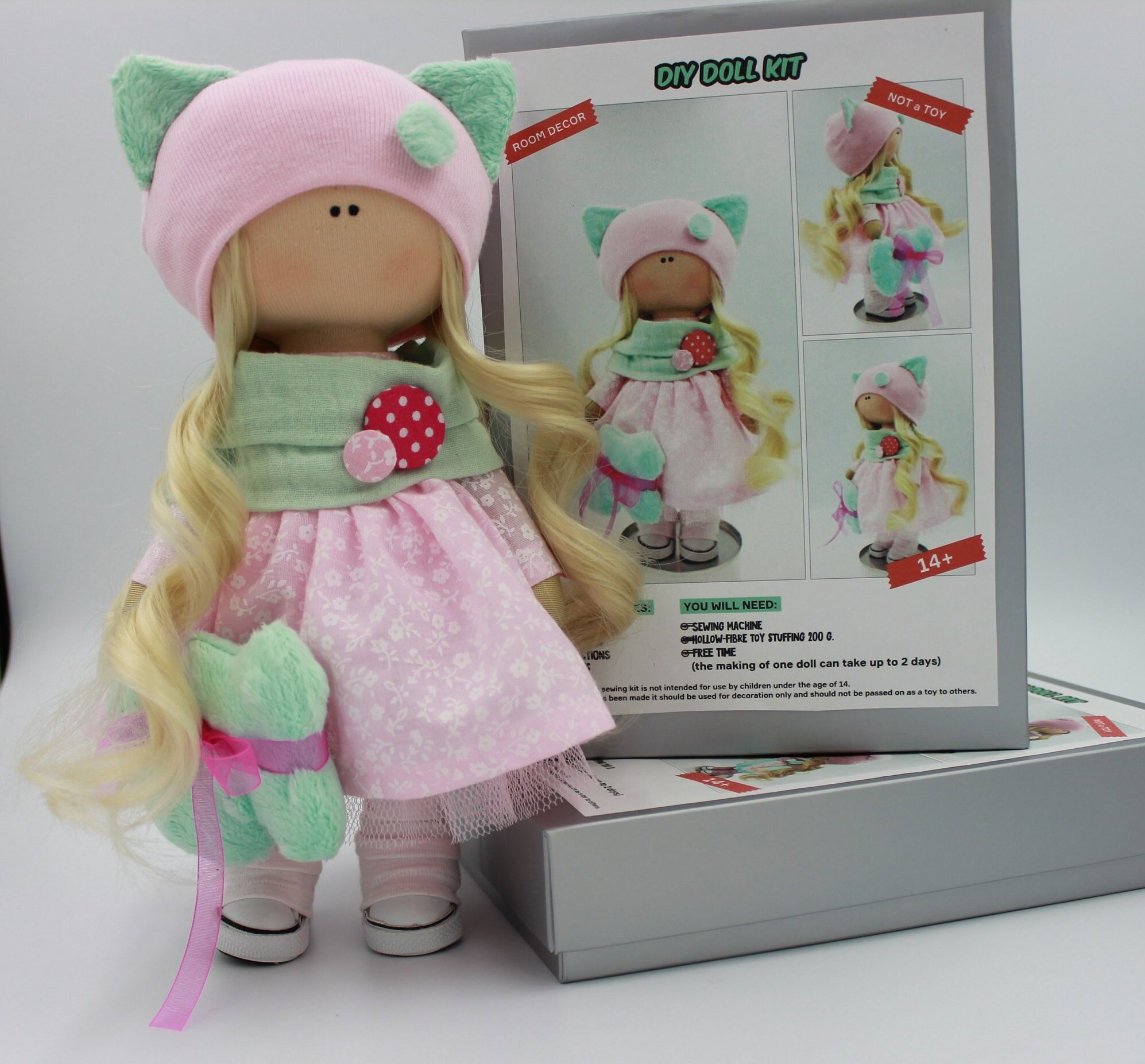 DIY Doll Kit Make Your Own Interior Doll Sewing Kit Pattern | Etsy