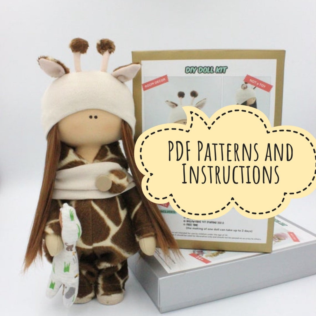 PDF Tutorial Doll Sewing Pattern Book Make Your Own Textile Rag Doll ...