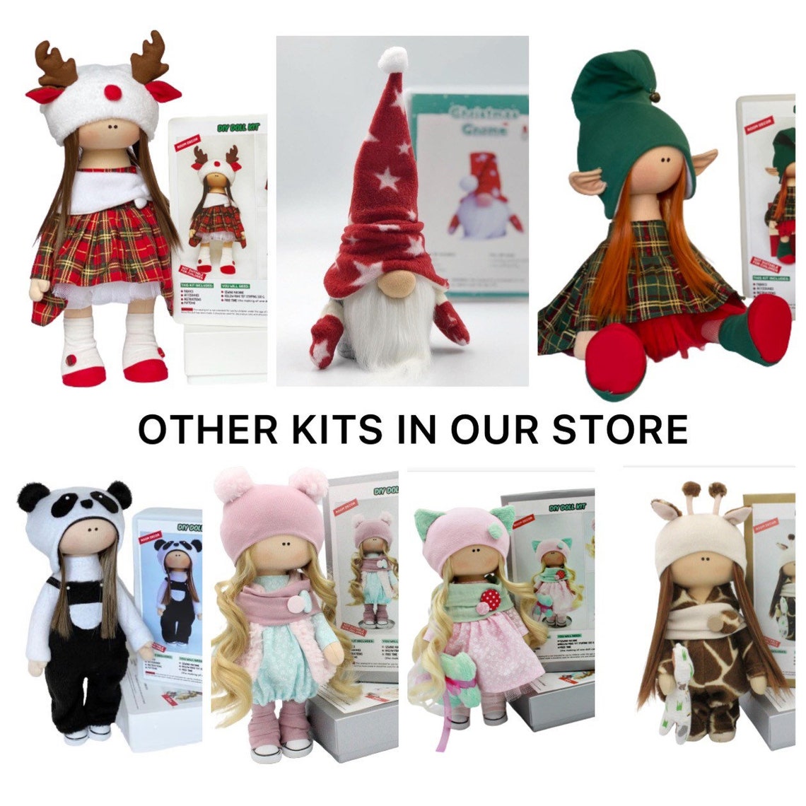 DIY Doll Kit Make Your Own Interior Doll Sewing Kit Pattern (kitty) - Etsy