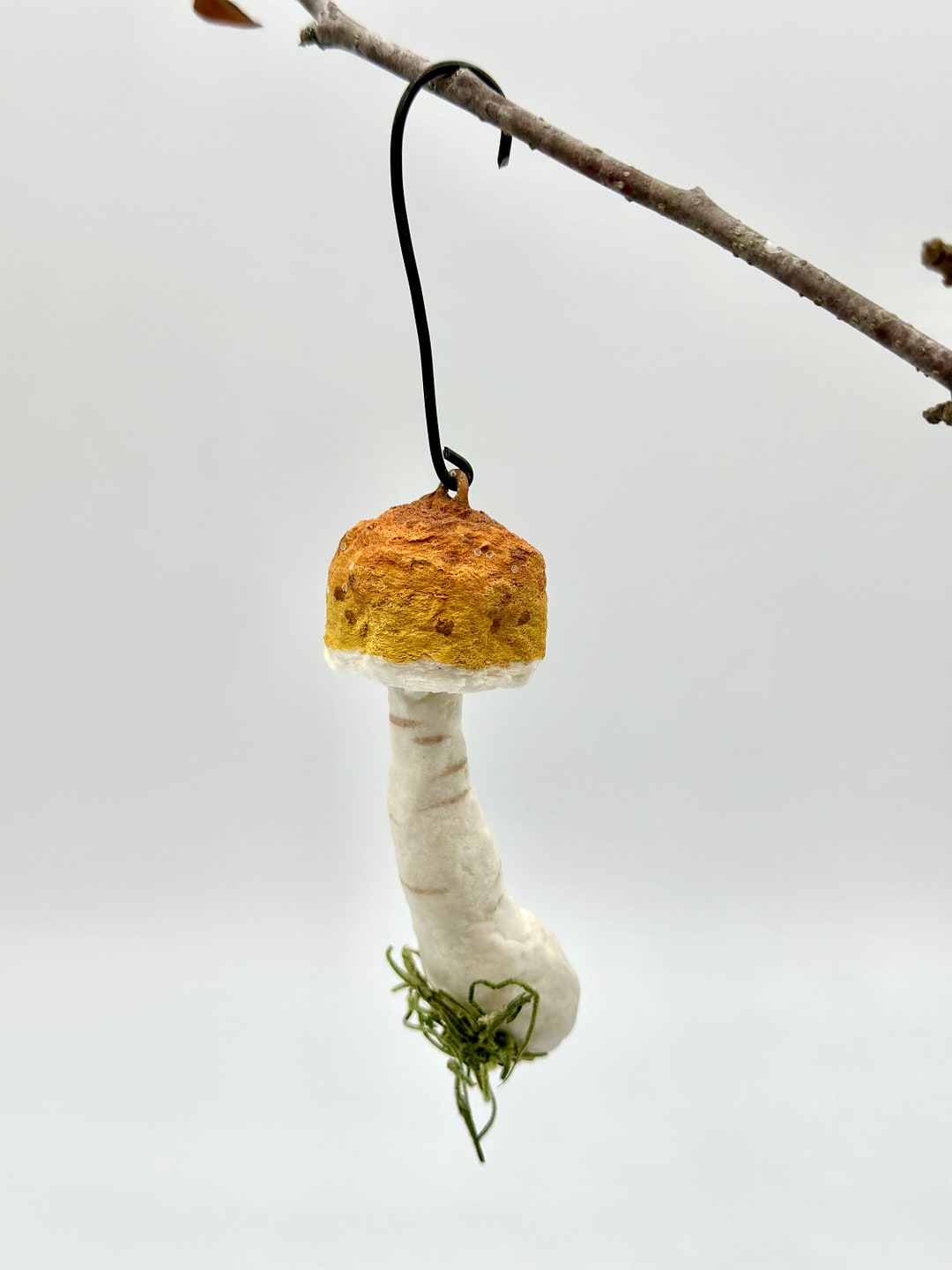 3 Piece Set, Spun Cotton Mushroom, Spring Decor, Easter Ornament ...