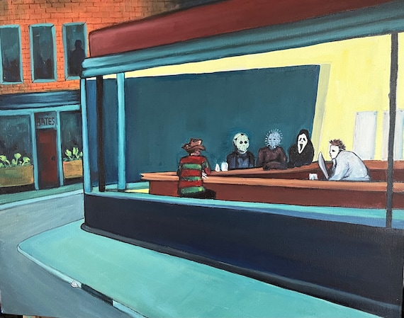 Night Stalkers Oil painting 8x10 Print fan art cartoon | Etsy