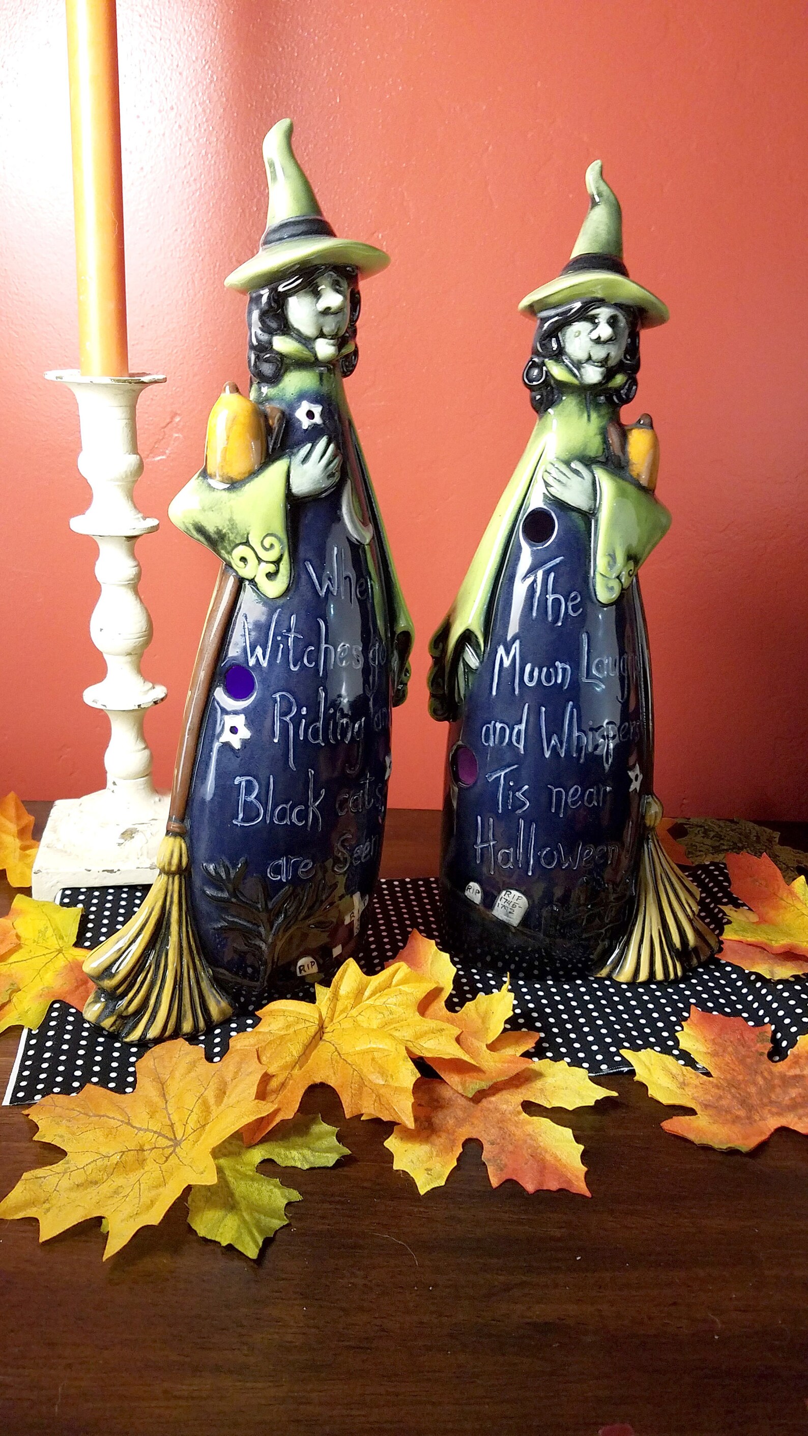Witches SET of 2 Ceramic Bisque Fall Decor Ready to Paint | Etsy