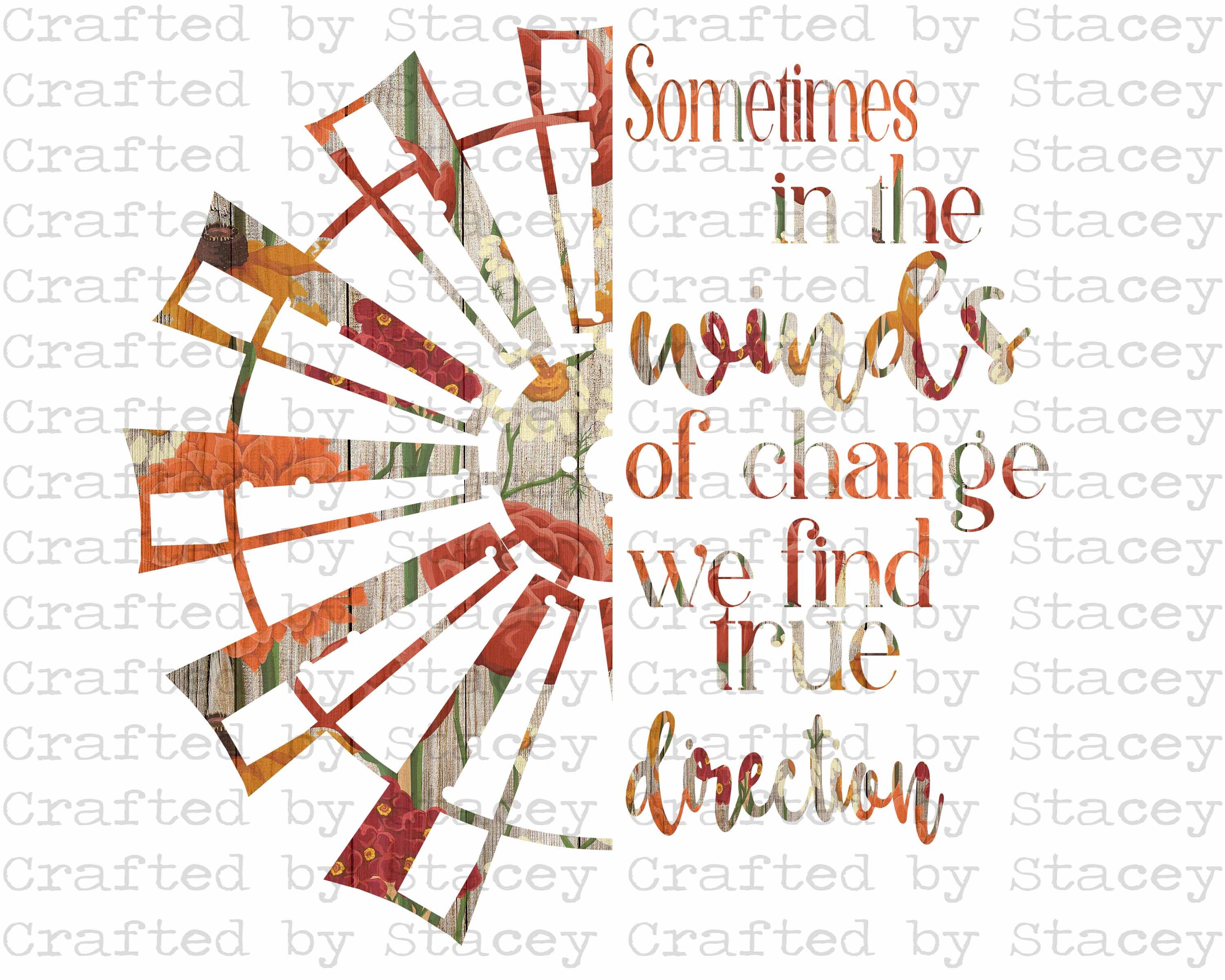 Winds of Change Windmill Word Art, Inspirational, Digital Png, Download ...