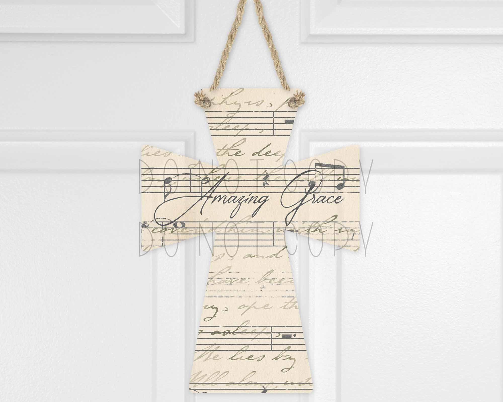 Amazing Grace, Patee Cross Wall Hanger Png, Digital Download for ...
