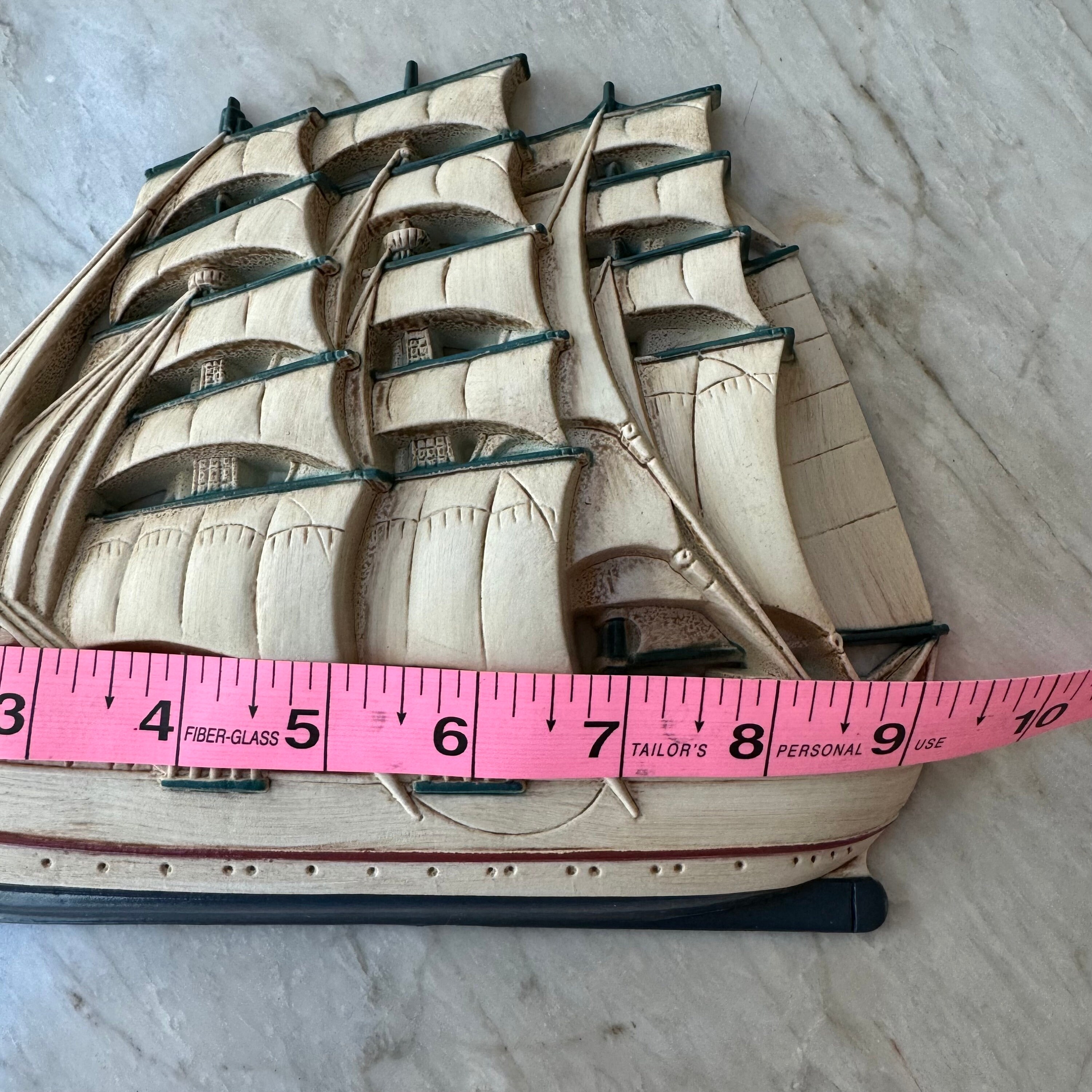 BURWOOD HOME INTERIORS Nautical Wall Art Decor Clipper Ship Boat Wheel ...