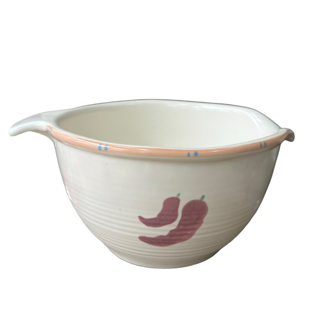 Taos Treasure Craft Vintage Mixing Bowl 12”X6” Chili Peppers - Etsy