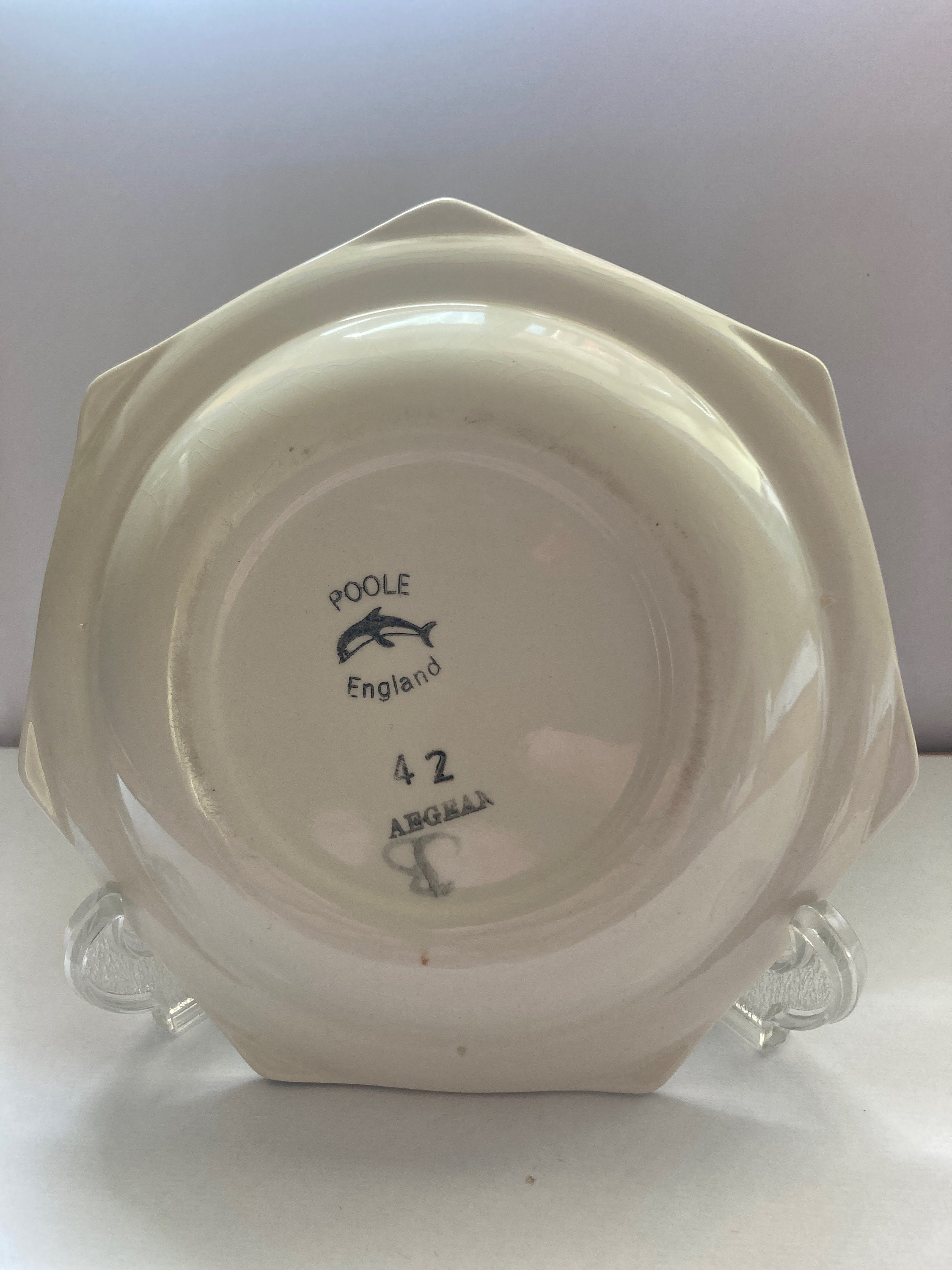 Poole Pottery Hexagonal Aegean Pattern Yacht Plate shape 42 - Etsy