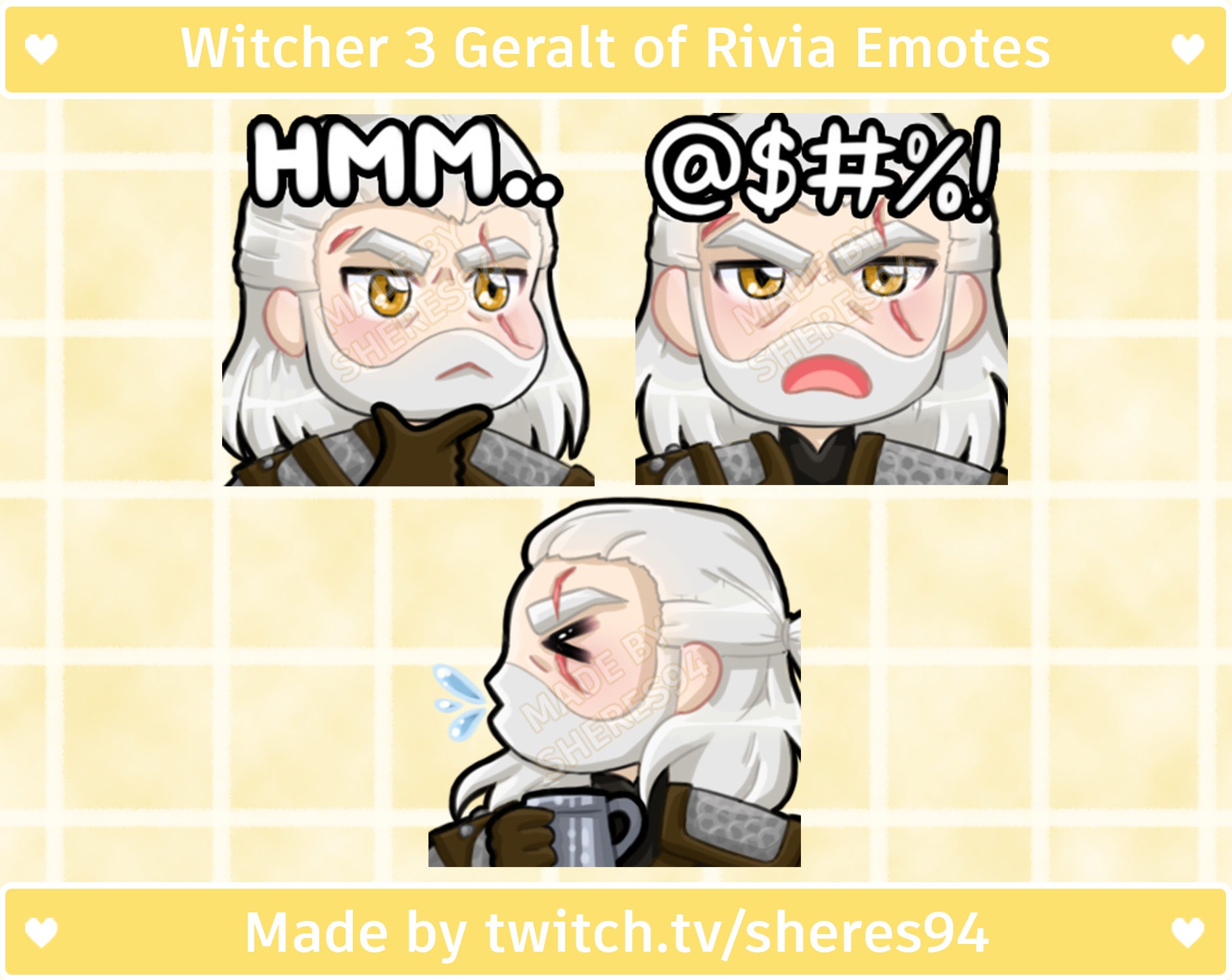 Art & Collectibles Drawing & Illustration The Witcher Emotes Pack ...