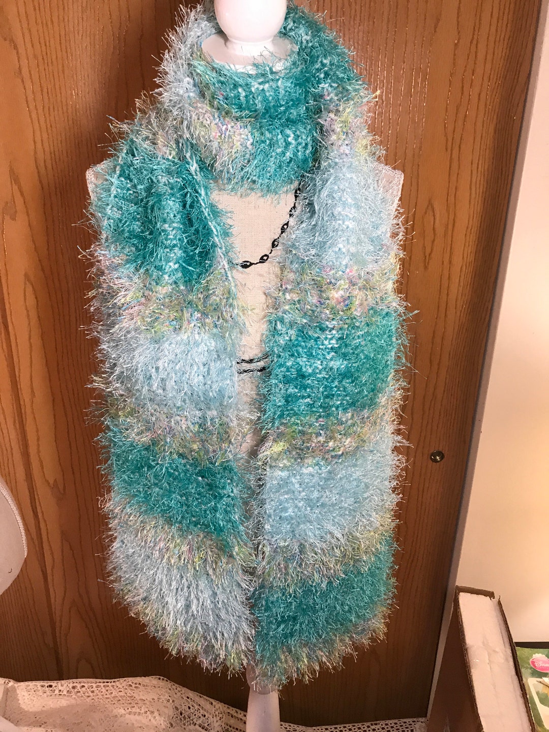 Luxurious Mint and Teal Green Scarf - Etsy.de