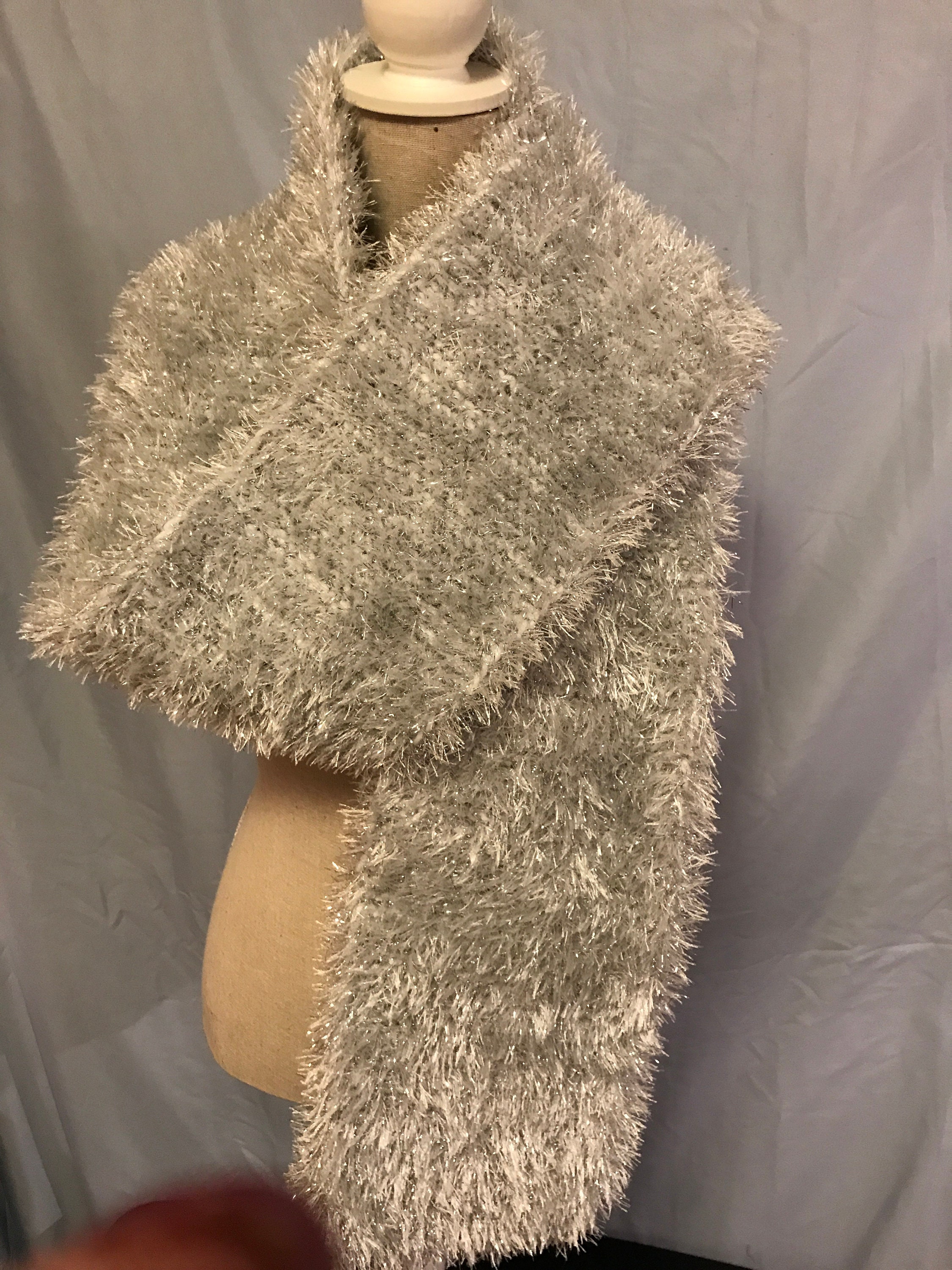 Luxurious, Beautiful, Fashionable Silver Scarf - Etsy UK