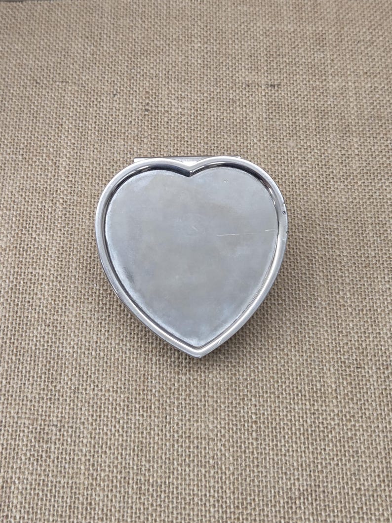 Vintage Heart Silver Plate Trinket Jewelry Box With Bow and Red Velvet ...