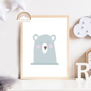 Neutral Nursery Printable Art, Baby Animal Print, Baby Room Poster ...
