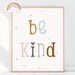 Be Kind Printable, Boho Nursery Print, Rainbow Poster, Living Room Art ...
