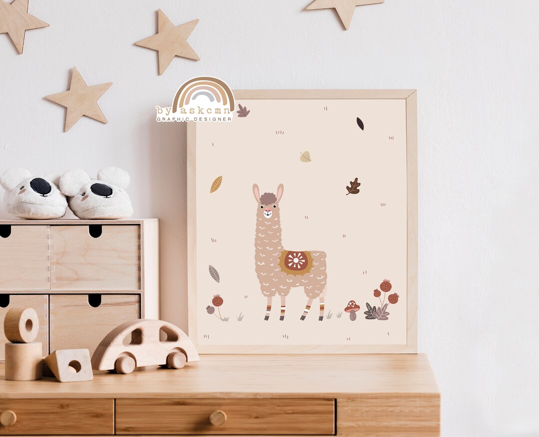 Alpaca Art Print, Llama Print, Alpaca Wall Art, Living Room Art ...