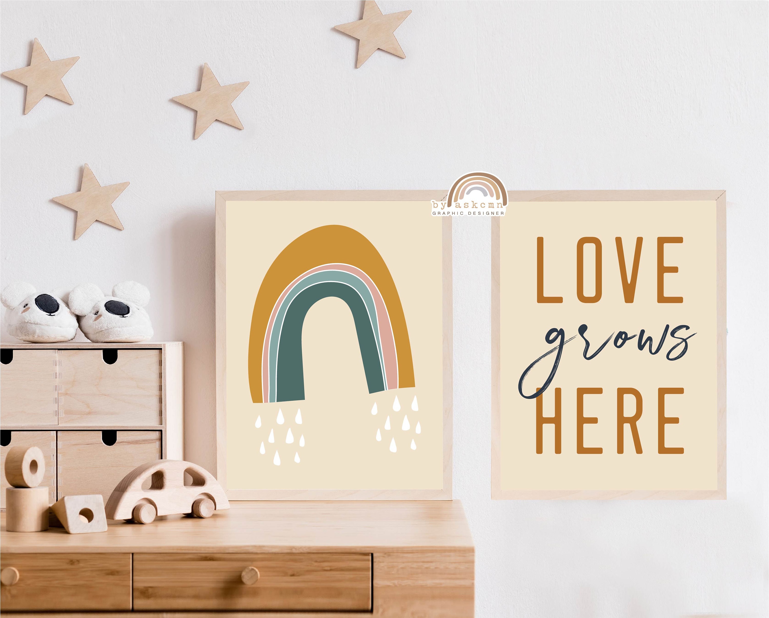 Rainbow Wall Decor Print, Baby Room Poster, Living Room Art Print, Wall ...