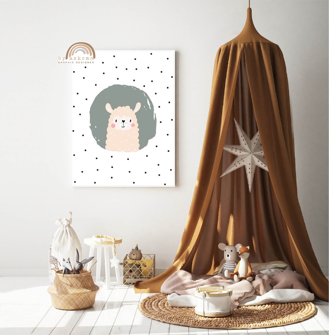 Cute Alpaca Poster Jungle Nursery Decor Nursery Wall Art - Etsy