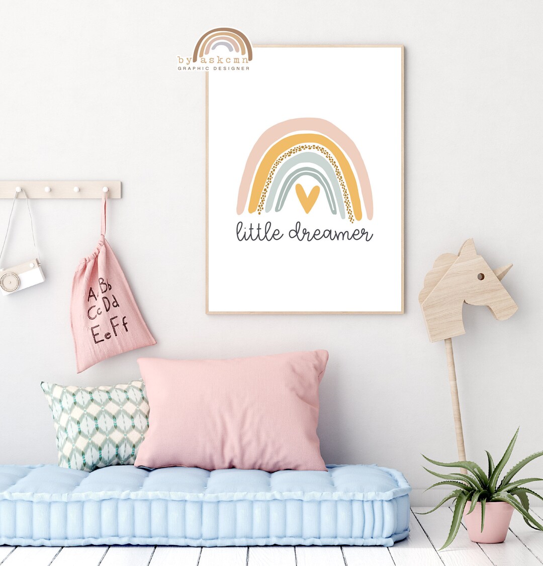 Rainbow Wall Decor Print, Baby Room Poster, Nursery Print Art, Boho ...