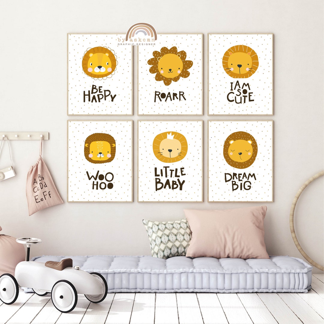 Nursery Wall Art, Lôve Poster, Baby Room Poster, Jungle Nursery Art ...
